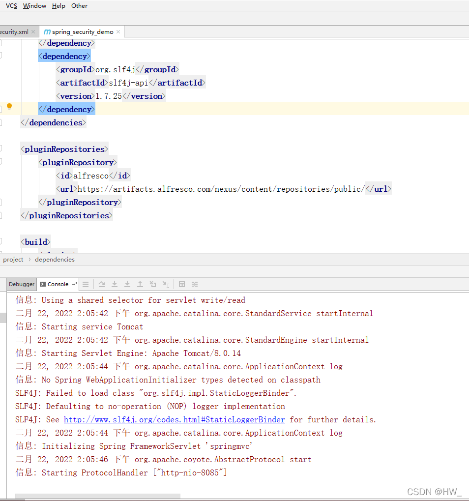 Spring Security在Tomcat启动时报错java.lang.NoClassDefFoundError: org/slf4j/event/LoggingEvent_org ...
