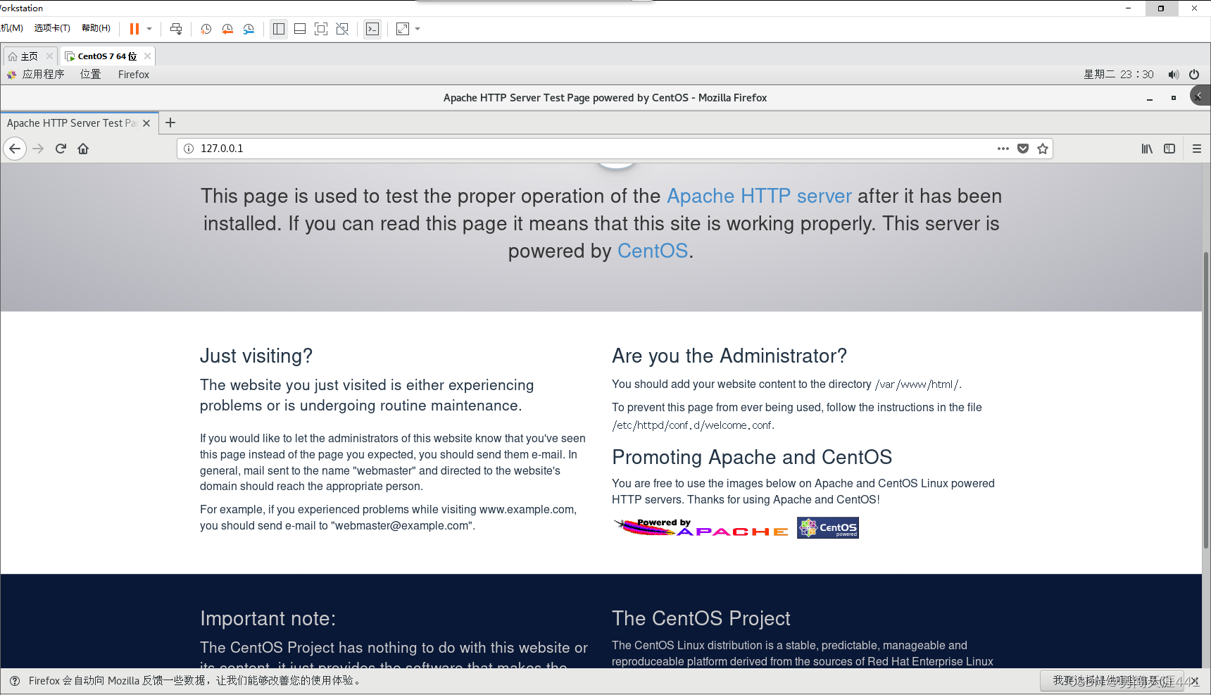 Apache Web服务器的配置(基于CentOS 7)_centos7apache web服务配置文件-CSDN博客
