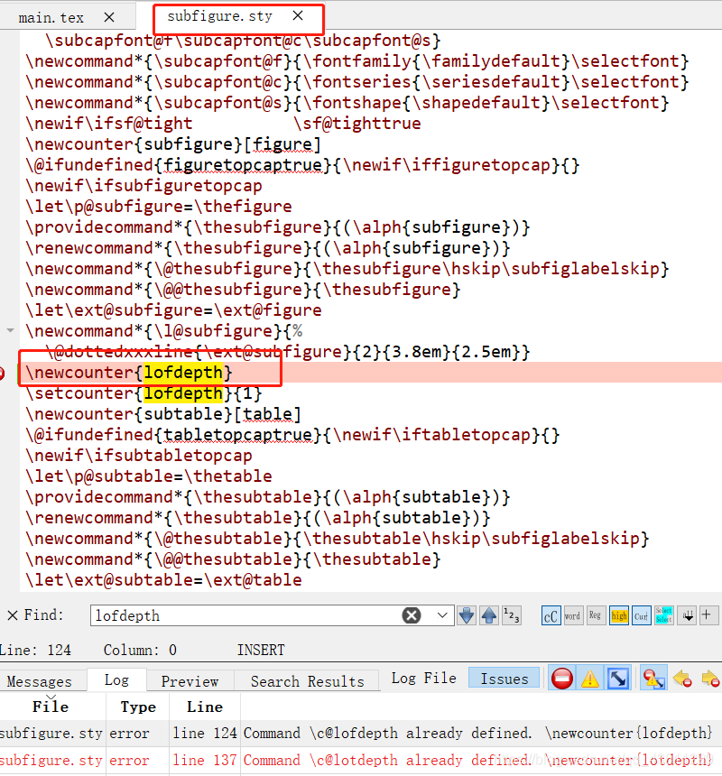 错误解决：Latex插入子图宏包\usepackage{subfigure}发生错误Command \c@lofdepth already defined. \newcounter ...