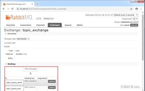 SpringBoot整合RabbitMQ:Topics(通配符模式)_springboot使用rabbitmq的topic模式-CSDN博客
