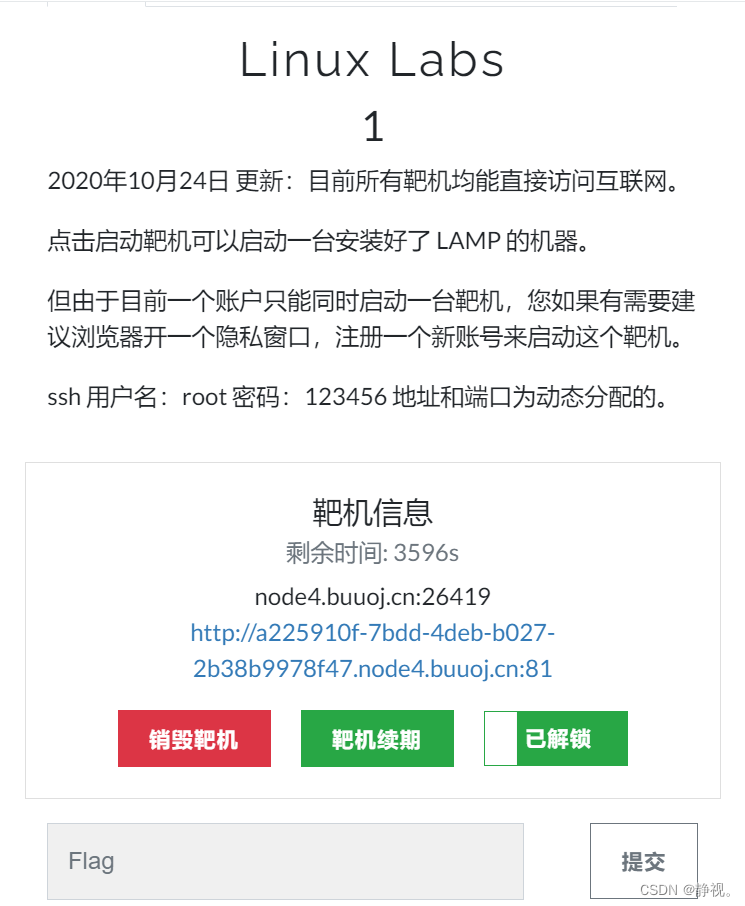 BUUCTF在线评测之Linux Labs 1-CSDN博客