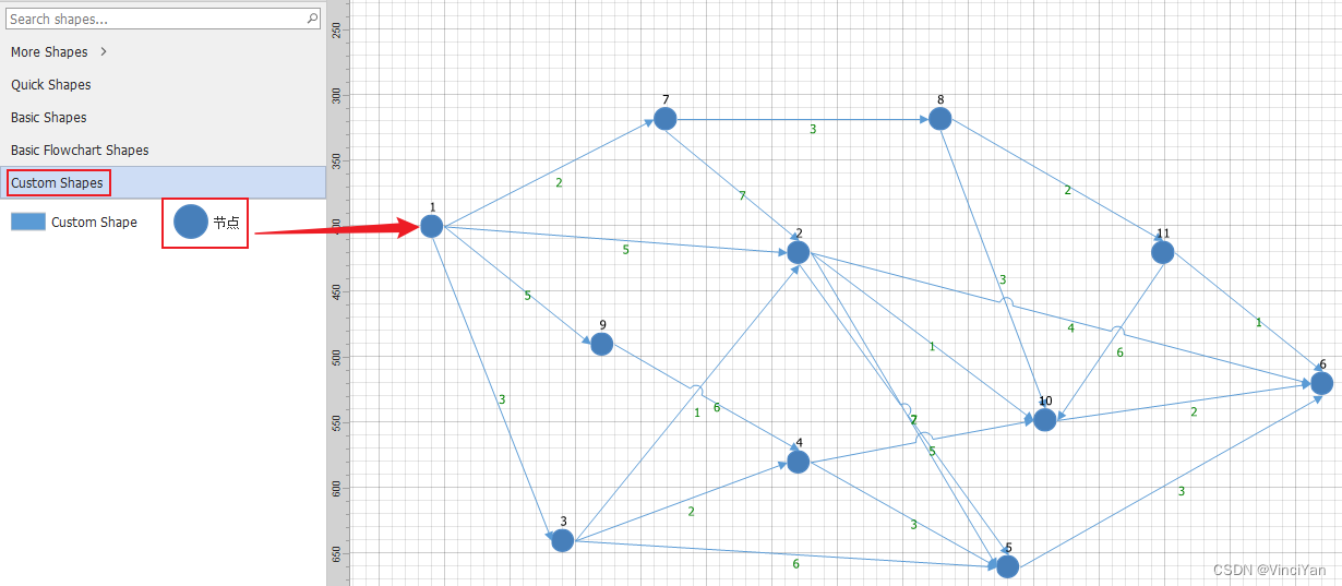 .NET项目使用Devexpress控件DiagramControl和QuikGraph类库实现最短路径算法可视化_devexpress ...