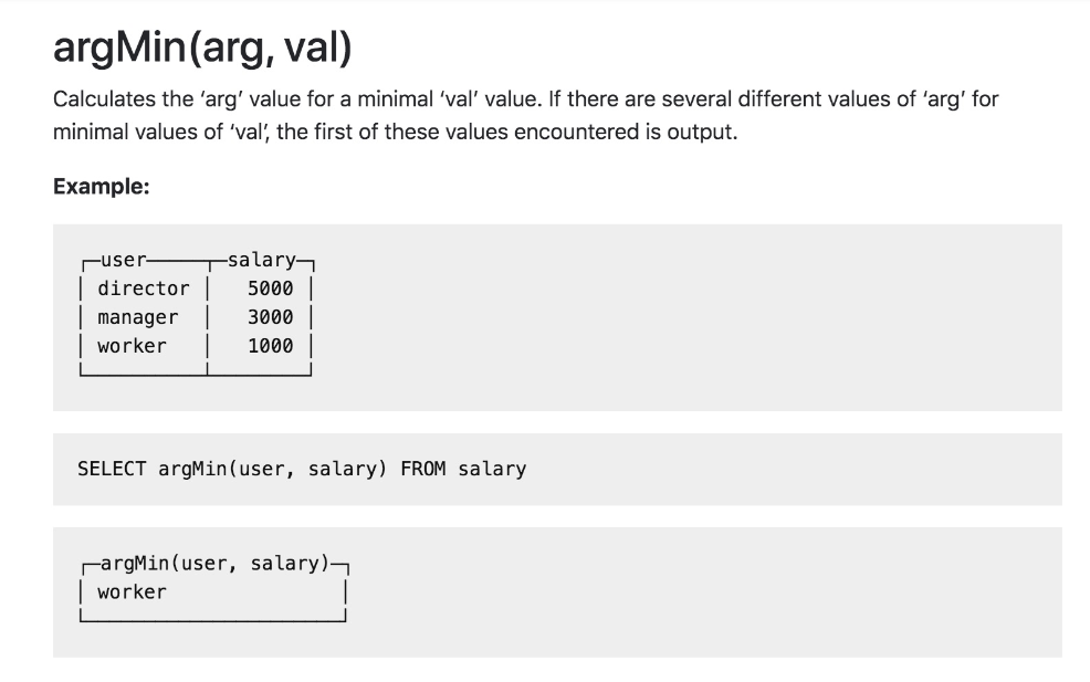 ClickHouse--18--argMin() 和argMax()函数_clickhouse argmax-CSDN博客