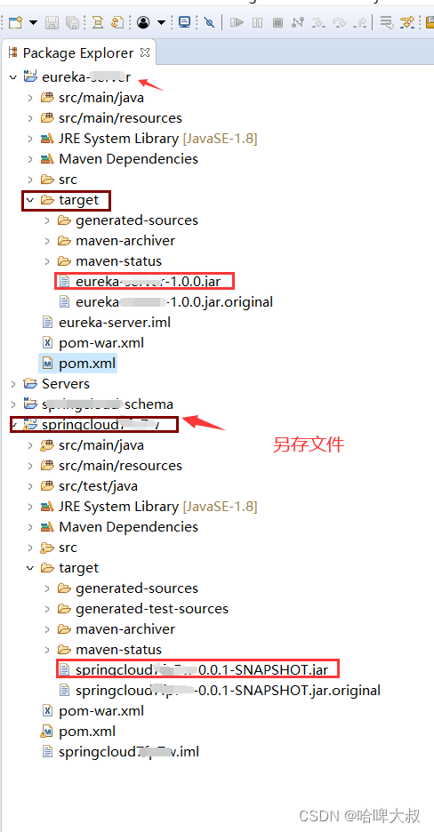 SpringCloud项目再eclipse上打包_eraka-CSDN博客