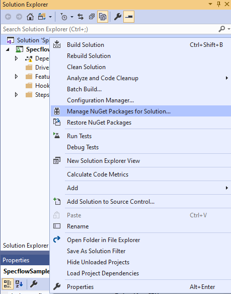 SpecFlow 笔记 第二弹 （搭建环境）_specflow 2019如何使用-CSDN博客