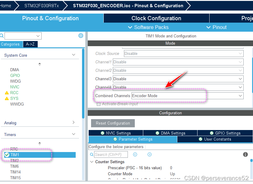 Stm32 Hal高级定时器正交编码模式案例stm32 Hal Ec11 Csdn博客