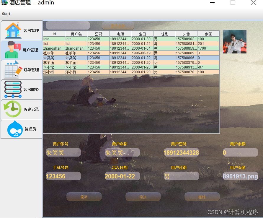 Java编写的窗体程序酒店管理系统、酒店预订系统 完整源码java酒店管理系统代码及注释 Csdn博客