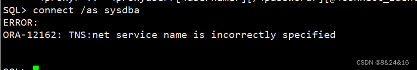 Oracle服务重启踩的坑：ORA-12162：TNS:net service name is incorrectly specified_ora-12162: tns:net service ...