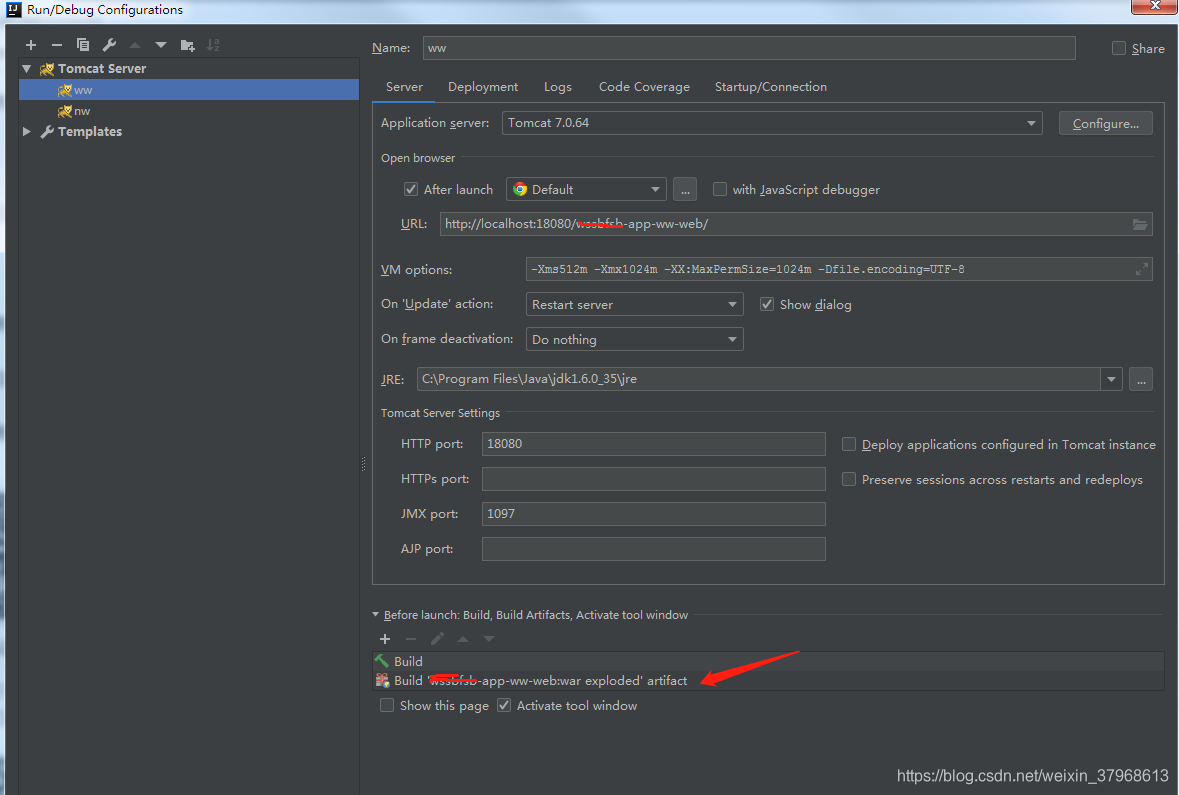 IDEA通过Tomcat启动项目到一半卡住（JDK6、tomcat7）_idea tomcatrun启动服务后卡在中间-CSDN博客