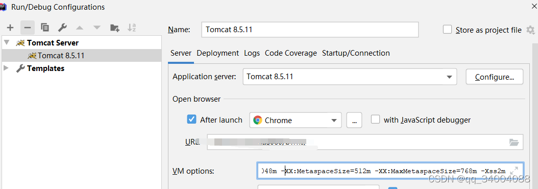 idea报错ignoring option MaxPermSize=1024M； support was removed in 8.0_openjdk 64-bit server vm ...