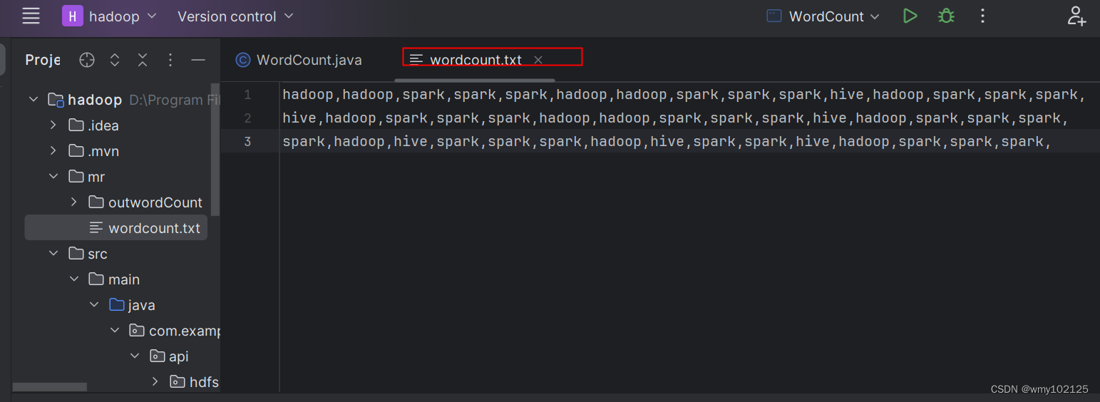 hadoop mapreduce的api调用WordCount本机和集群代码_在hadoop安装好后用mapredcuce api实现wordcount 。-CSDN博客