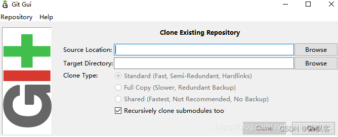 windows 下使用 git GUI_git gui pull-CSDN博客