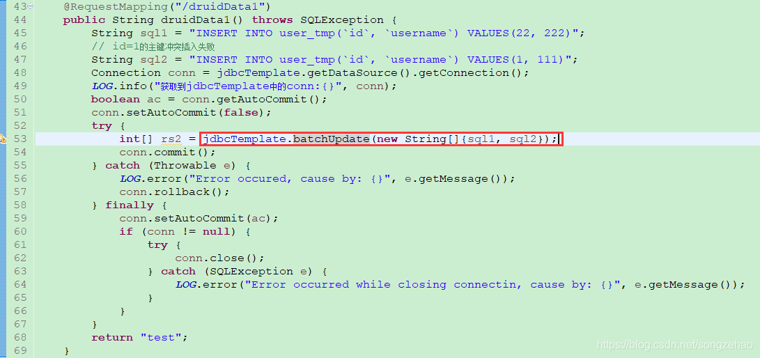 JdbcTemplate的事务控制_jdbctemplate控制事务-CSDN博客