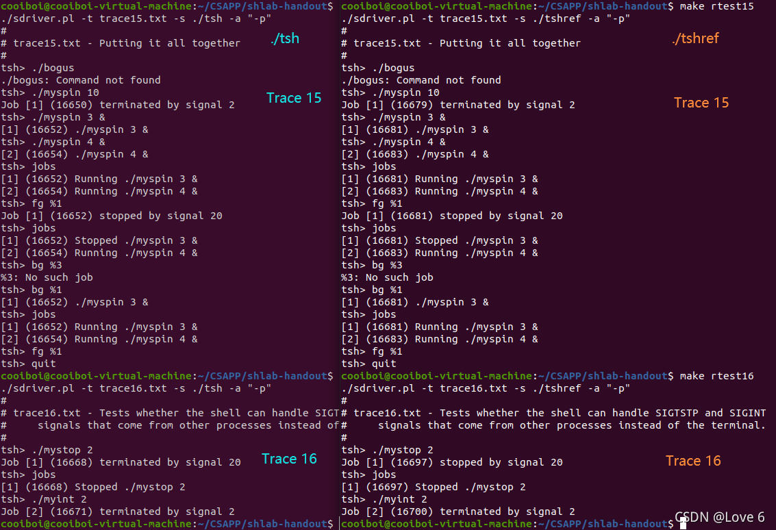 Csapp Lab5实验记录 Shell Lab（实验分析 完整代码）shelllab Csdn博客
