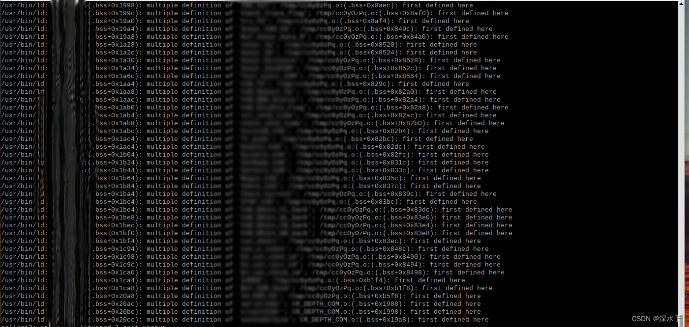 学习记录：C语言源文件在编译时产生multiple definition of xxx； xxx: first defined here 相关报错的解决方法_first defined ...