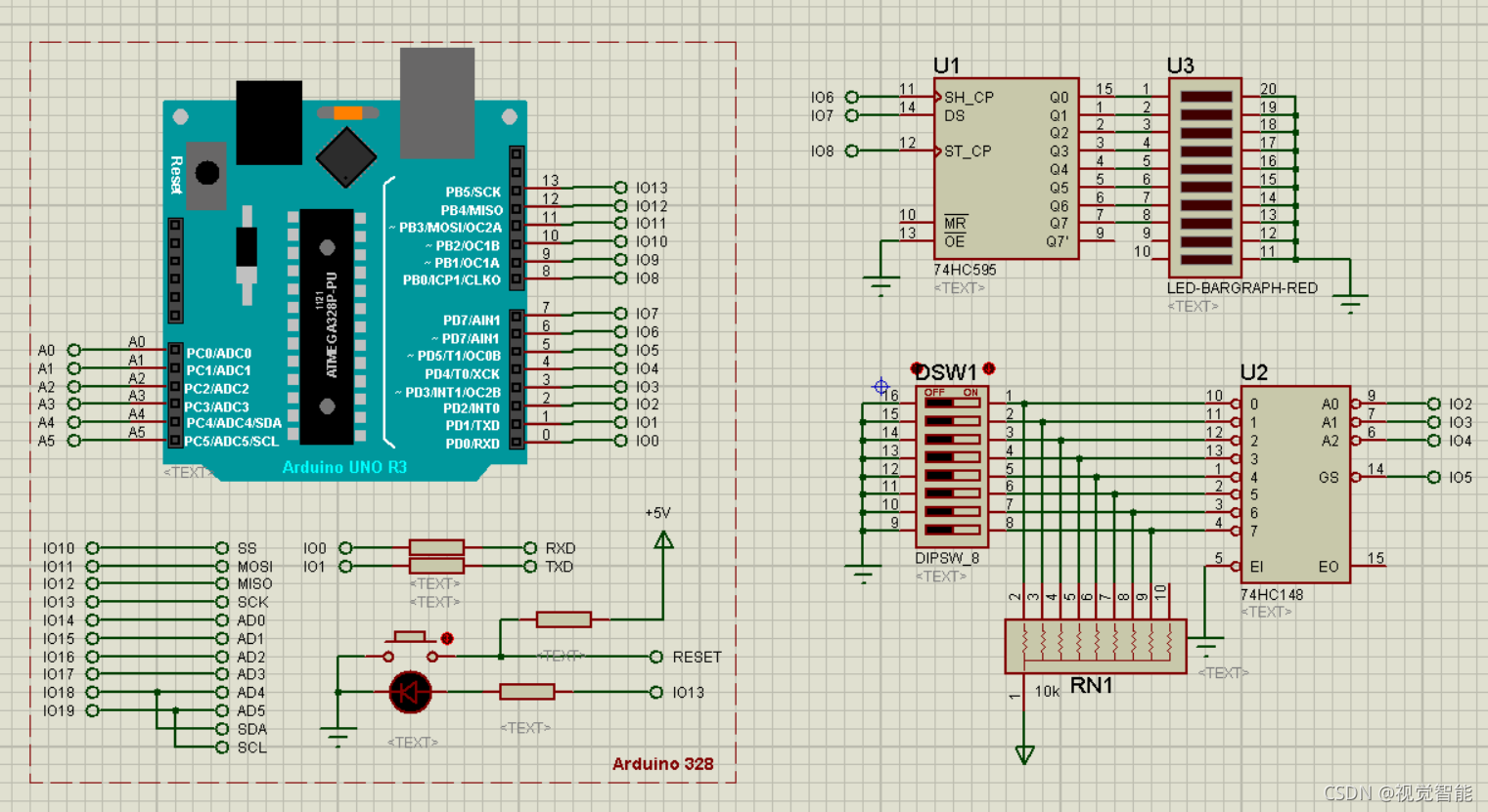 Arduino与Proteus仿真实例-74HC148优先编码器驱动仿真_proteus编码器模拟-CSDN博客