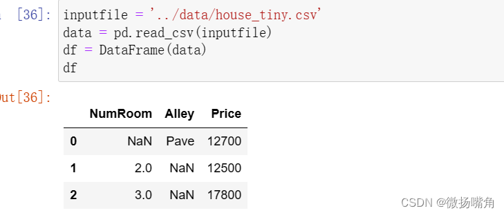 pytorch入门6--数据分析(pandas)_pytorch pandas-CSDN博客