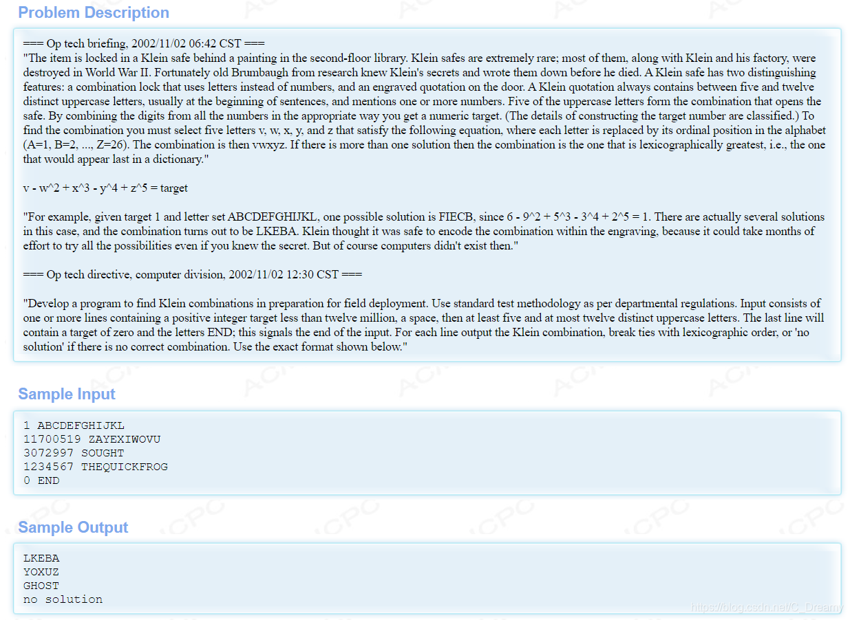 POJ 1248 / HDU 1015 Safecracker_poj和hdu-CSDN博客