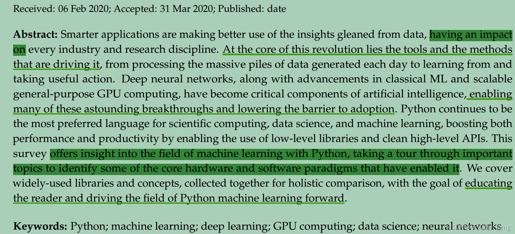 Machine Learning in Python: Main developments andtechnology trends in data science, machine ...
