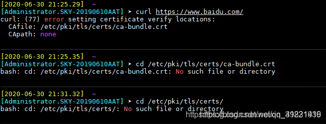 curl: (77) error setting certificate verify locations-CSDN博客