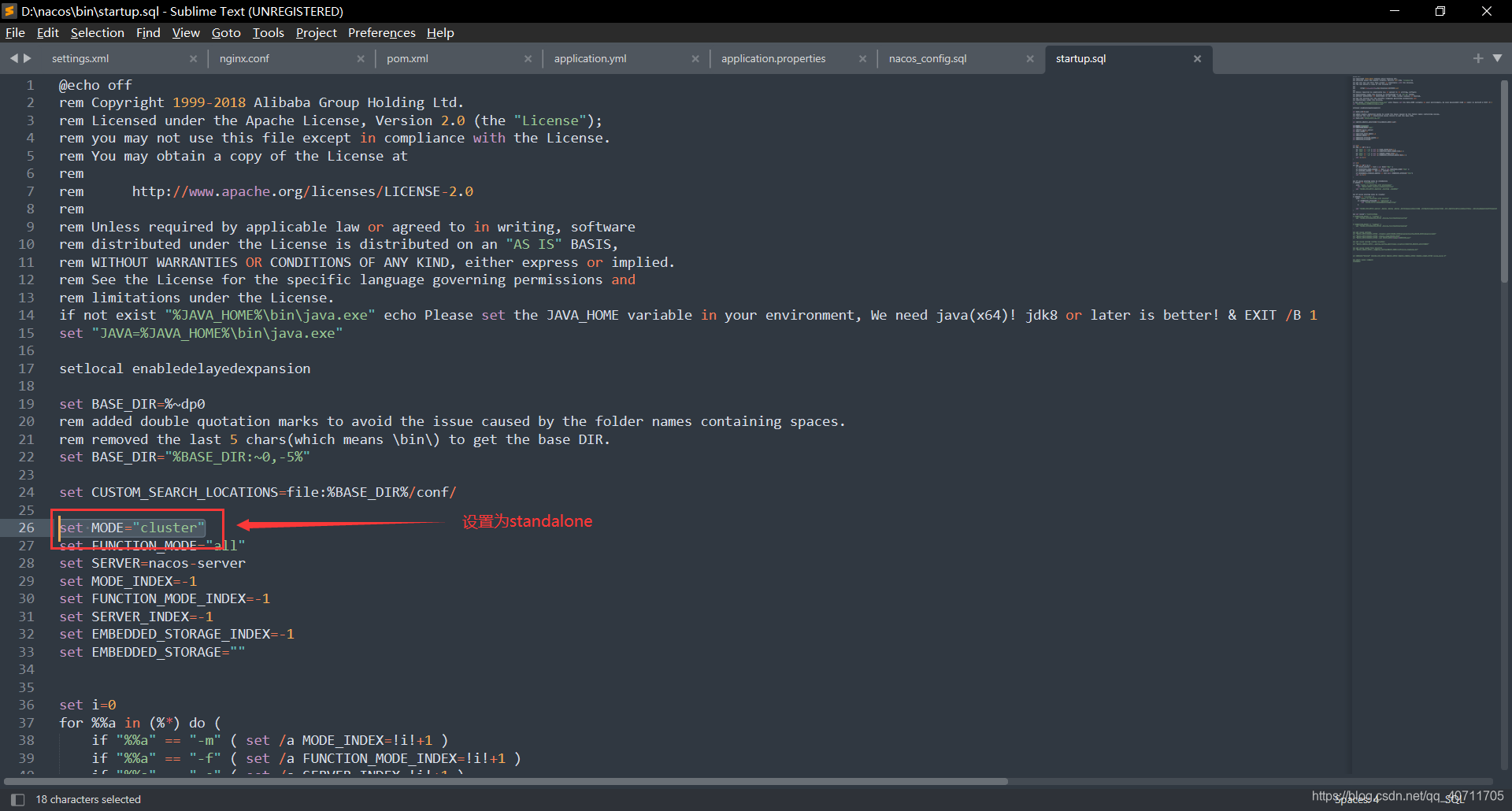 启动nacos出现错误Unable to start web server； nested exception is org.springframework.boot.web.se（省略 ...