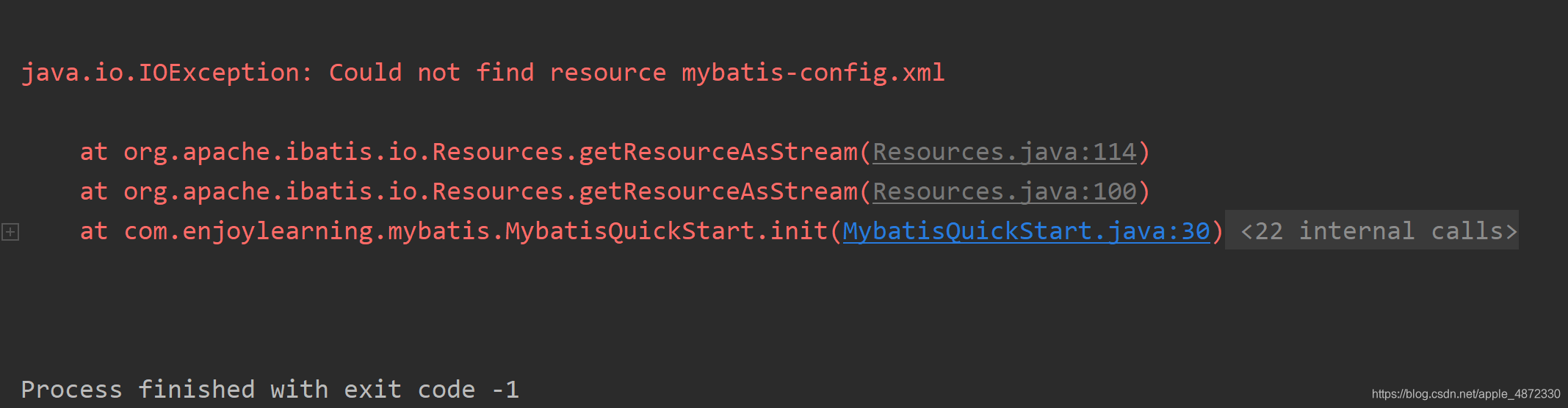 java.io.IOException: Could not find resource mybatis-config.xml 路径无问题 可能的一种解决方案-CSDN博客