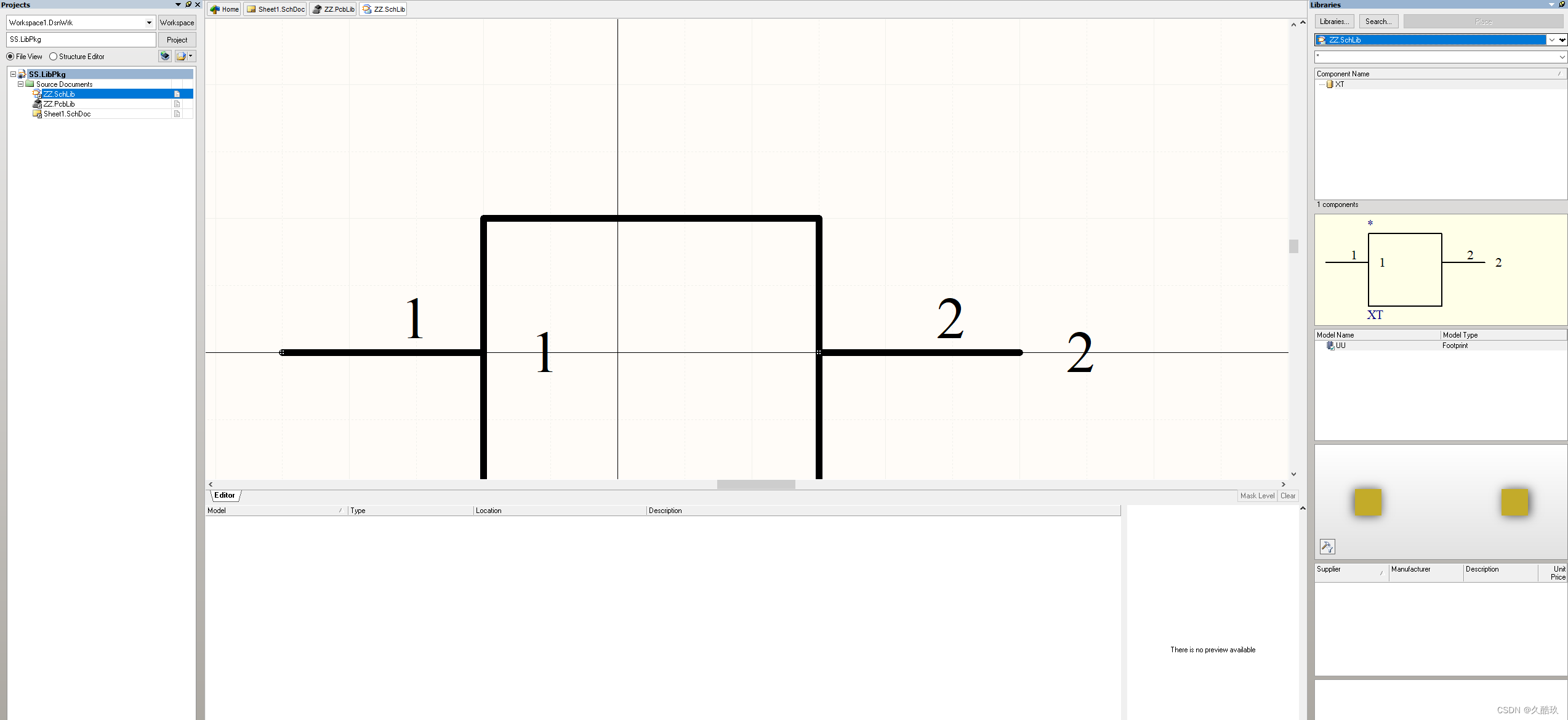 如何自建元件封装并与元件进行关联，如何创建IntLib文件，并将其添加到电路中使用-CSDN博客