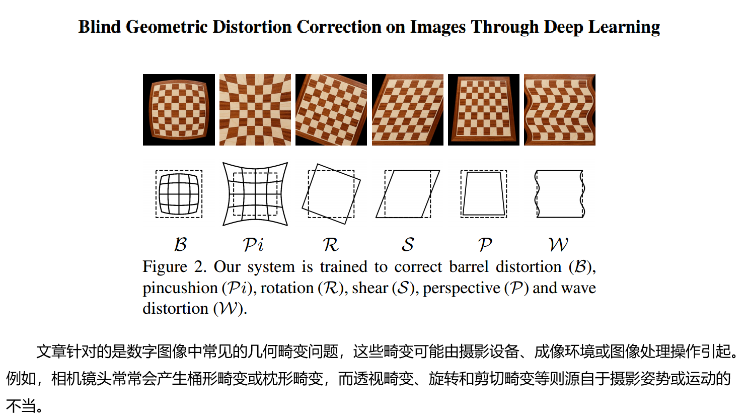 畸变矫正 | 图像盲几何畸变校正Blind Geometric Distortion Correction on Images Through Deep Learning(CVPR 2019 ...