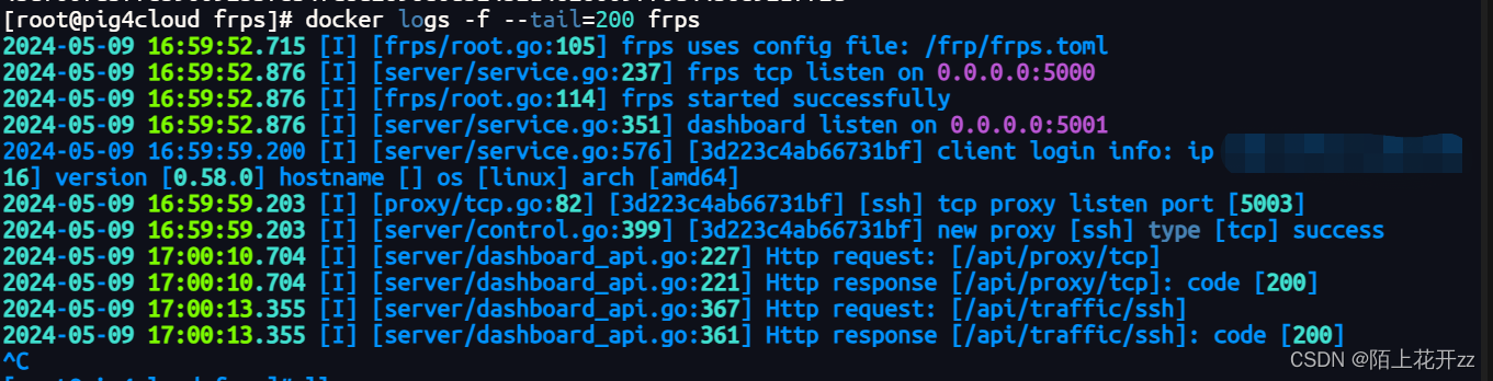 搭建内网穿透教程，固定公网ip教程，内网主机ssh，docker安装frp最新版0.58_frps 0.58.0-CSDN博客