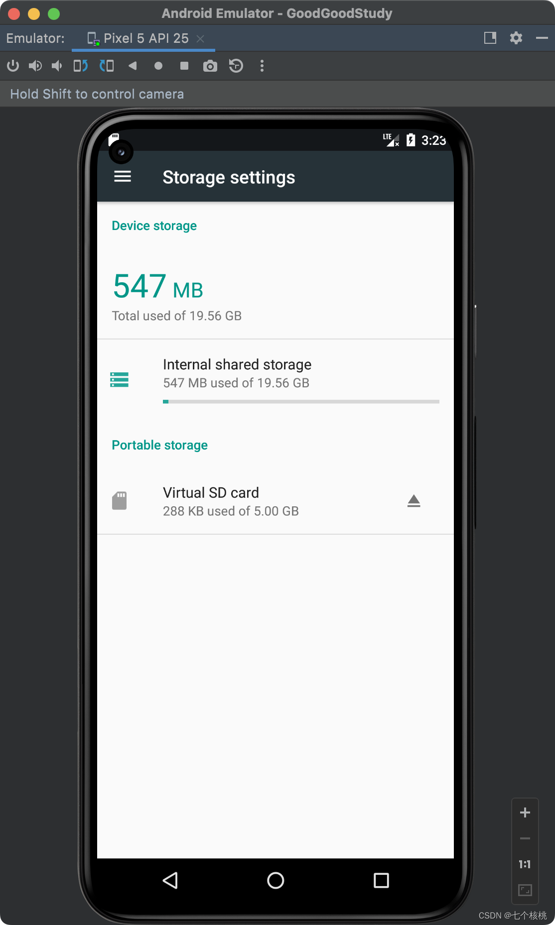 解决Android Emulator 模拟器 Internal shared storage 533MB问题_android emulator内存-CSDN博客