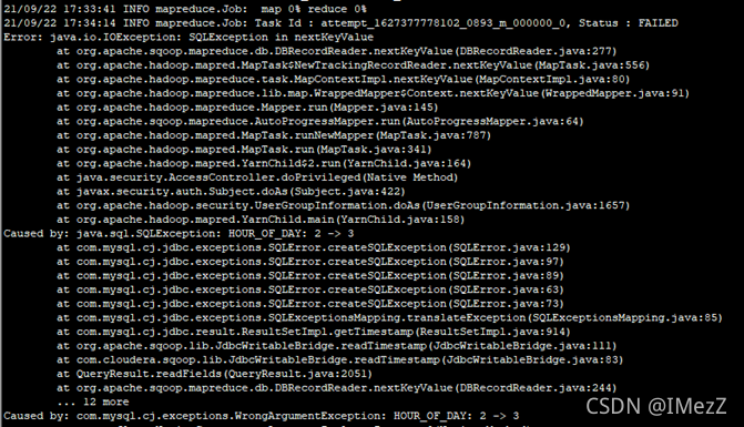 SQLException in nextKeyValueCaused by: java.sql.SQLException: HOUR_OF_DAY: 2 -＞ 3-CSDN博客