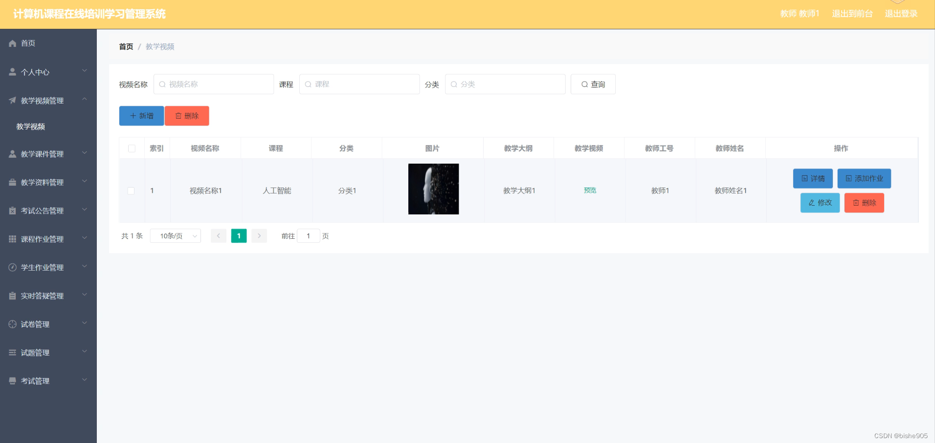 Java计算机毕业设计课程在线培训学习管理系统(附源码、数据库)java培训课程系统开源 Csdn博客