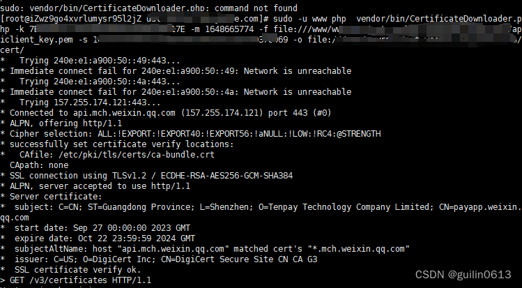 thinkphp6 使用微信支付V3的SDK wechatpay 任何下载证书方法_tp6 微信支付v3-CSDN博客