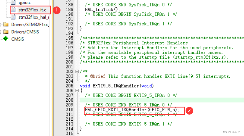 stm32外部中断模式控制灯亮灭_stm32 pb5-CSDN博客