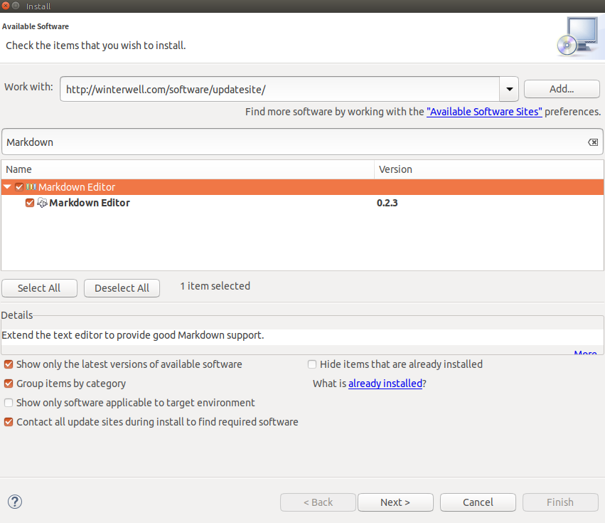 Eclipse安装Markdown插件-CSDN博客