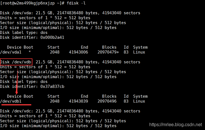 Linux/Centos磁盘分区挂载_centos 如何把磁盘vdb的空间给vda-CSDN博客