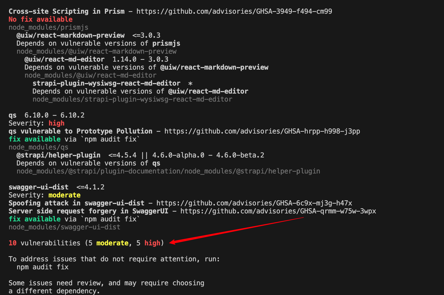 npm audit 报错 501 Method Not Implemented npm/v1/security/audits/quick not implemented yet_npm err ...