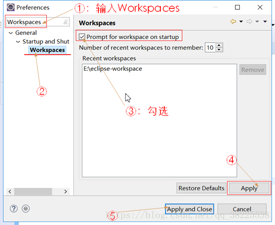 IDE工具(2) eclipse修改Workspaces工作空间目录_idea设置workspace路径-CSDN博客