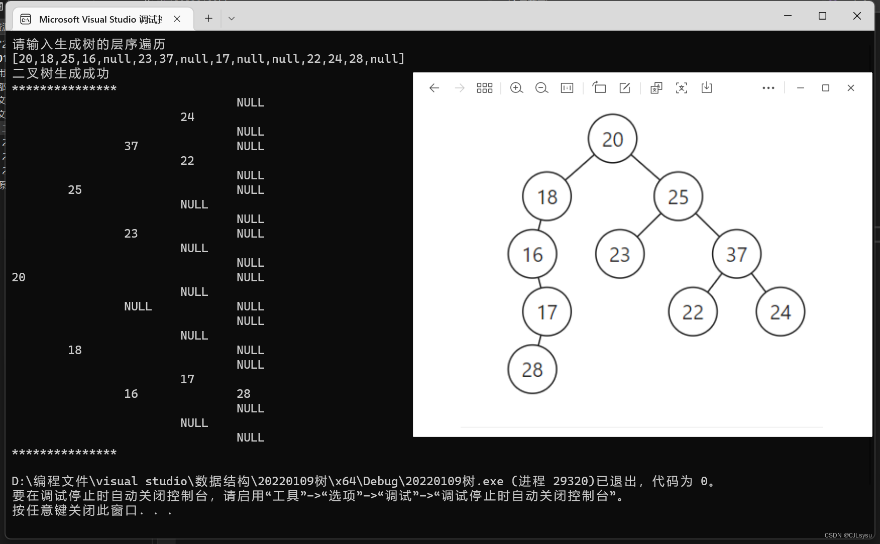 二叉树的构建和可视化（C++）_二叉树可视化-CSDN博客