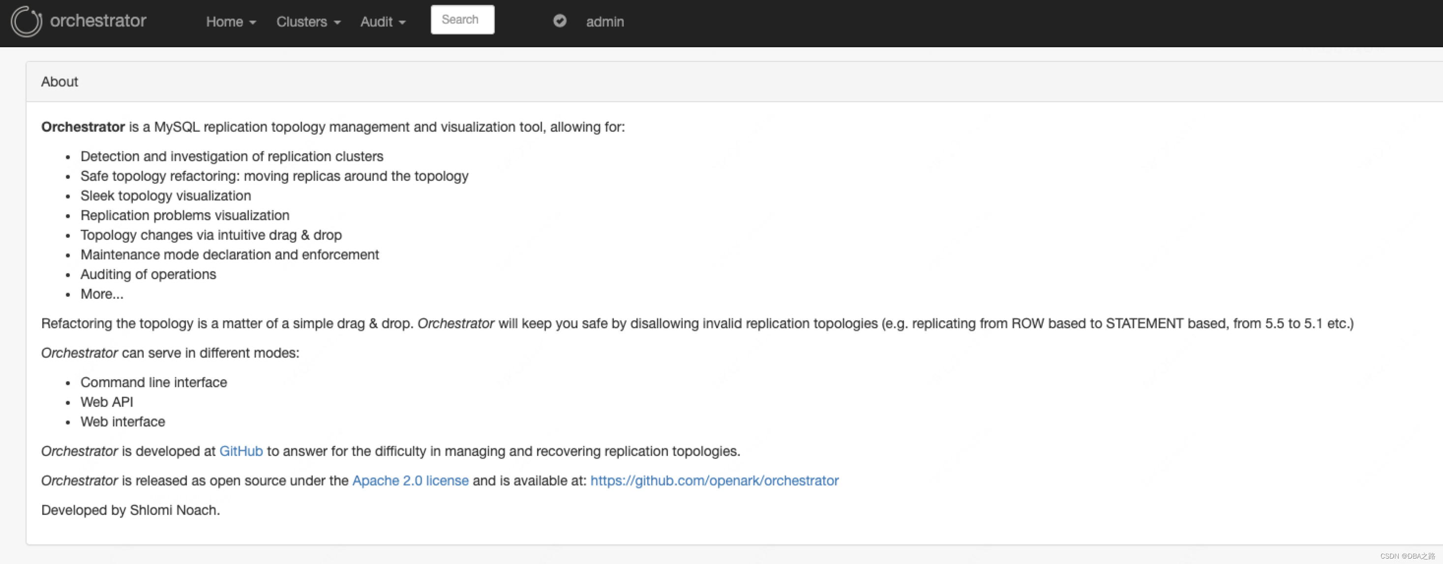orchestrator介绍3.3 web界面的使用_orchestrator 探活入口在哪?-CSDN博客