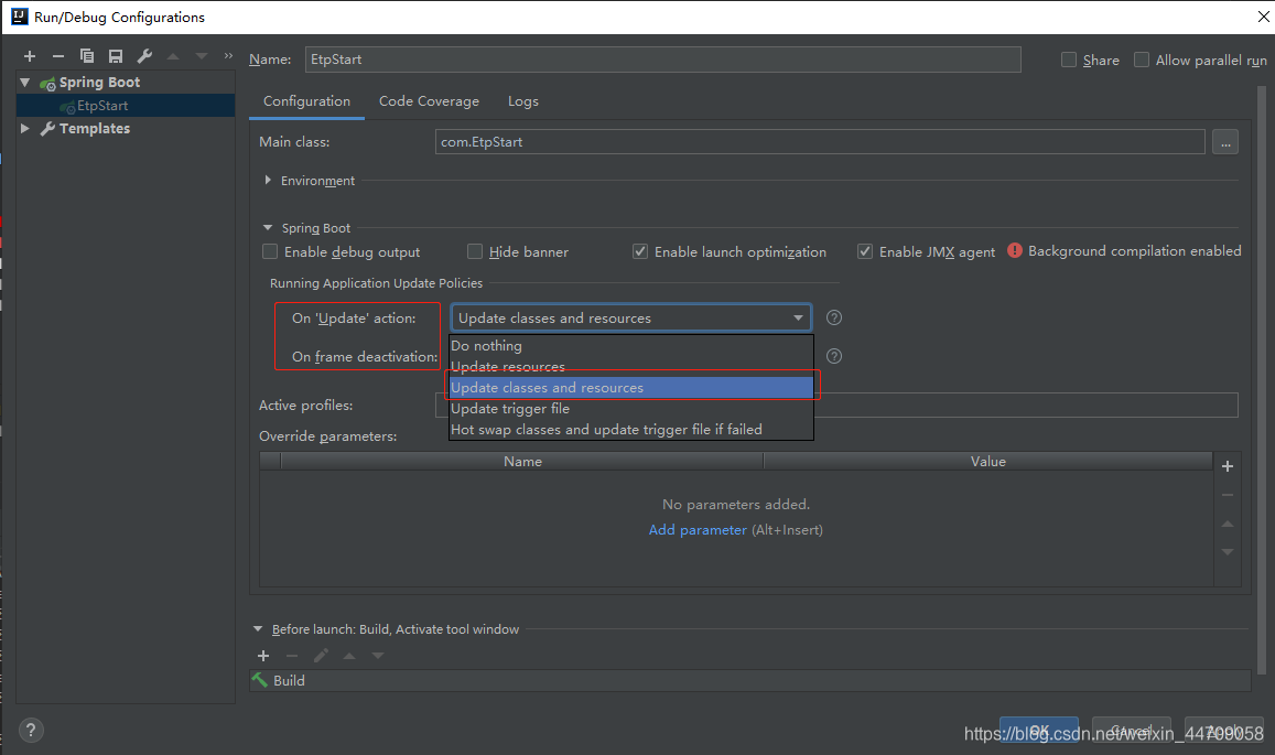 Spring Boot项目设置更改代码自动更新_如何修改springboot服务器update resource-CSDN博客