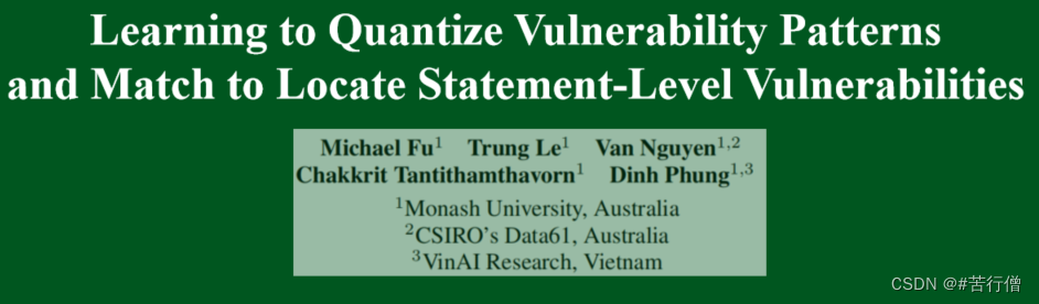 Learning to Quantize Vulnerability Patterns and Match to Locate Statement-Level Vulnerabilities ...