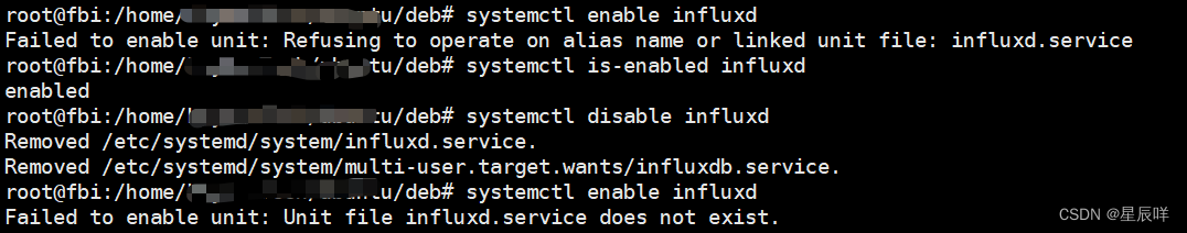 influxdb 问题解决汇总_failed to enable unit: refusing to operate on alia-CSDN博客