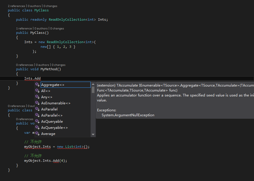 在 C# 中定义一个真正只读的 List_ireadonlylist-CSDN博客