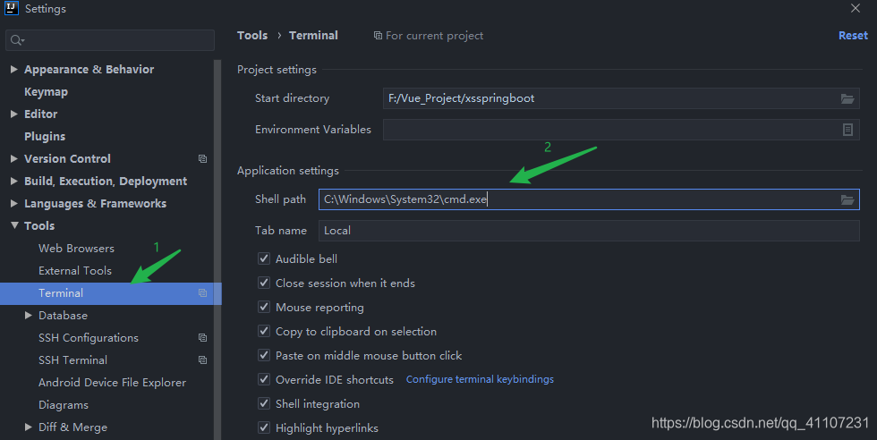解决IDEA中的Terminal工具无法识别git或者npm等命令_idea的terminal npm等不能用-CSDN博客