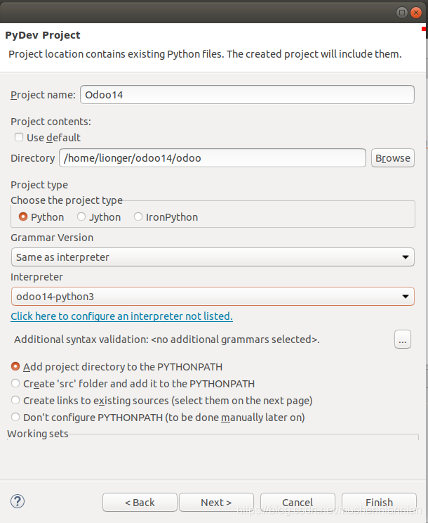Odoo14介绍2：配置Odoo14+Eclipse+PyDev开发环境_win10搭建ubuntu odoo14开发环境-CSDN博客