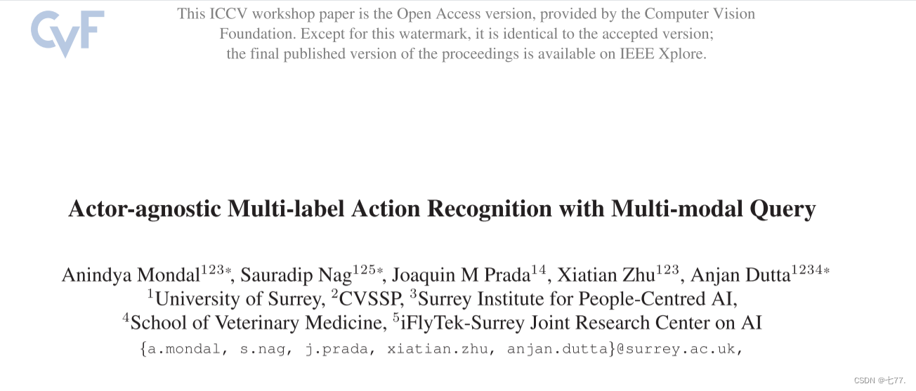 Actor-agnostic Multi-label Action Recognition with Multi-modal Query_[34]actor-agnostic multi ...
