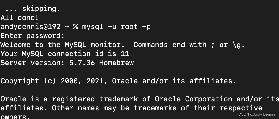Mac利用brew安装mysql并设置初始密码_mac mysql初始密码-CSDN博客